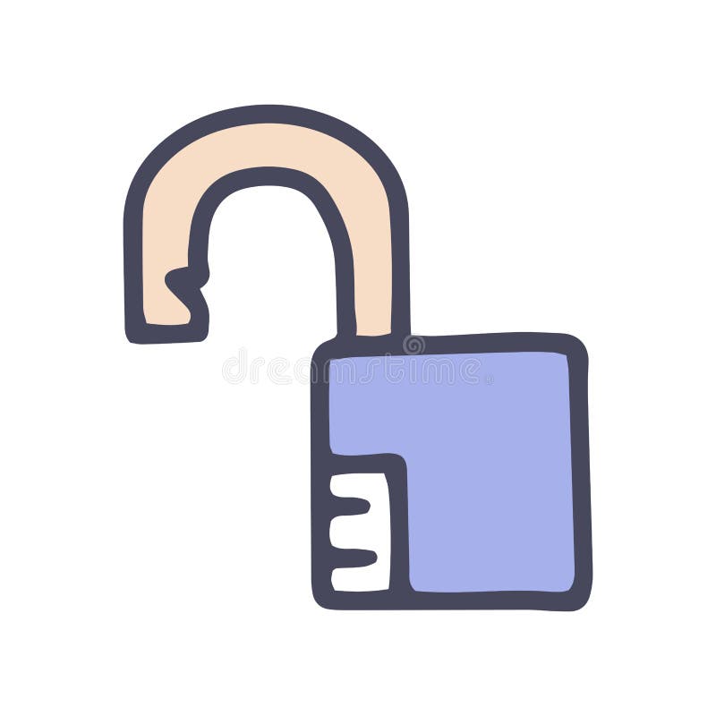 Digital Key Color Vector Doodle Simple Icon Stock Vector - Illustration ...