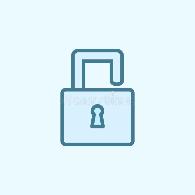 Open Lock Line Simple Icon Stock Illustrations – 6,854 Open Lock Line ...