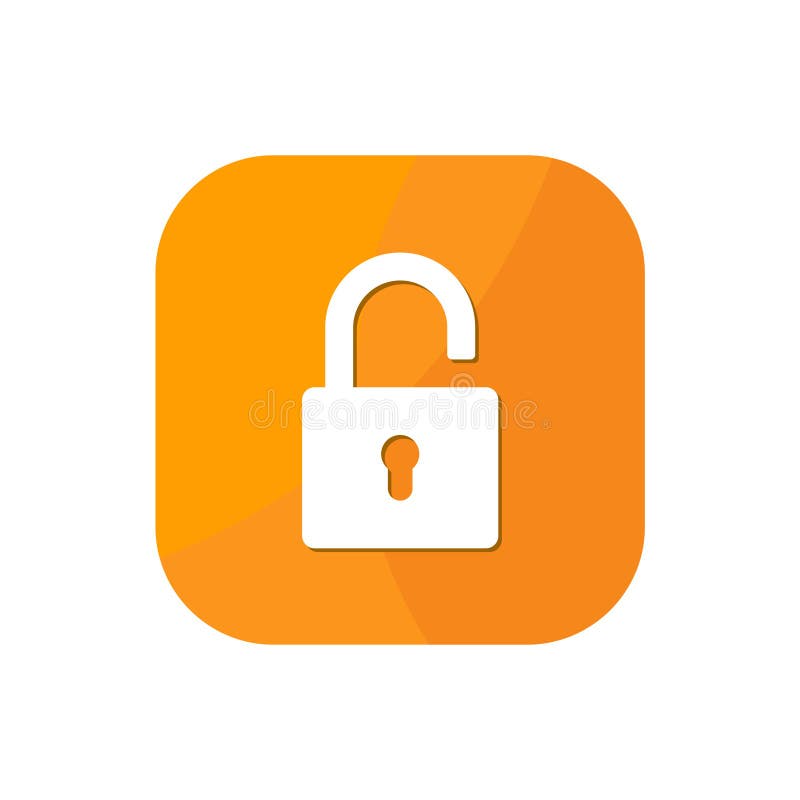 Lock App Icon stock vector. Illustration of symbol, modern - 94802816
