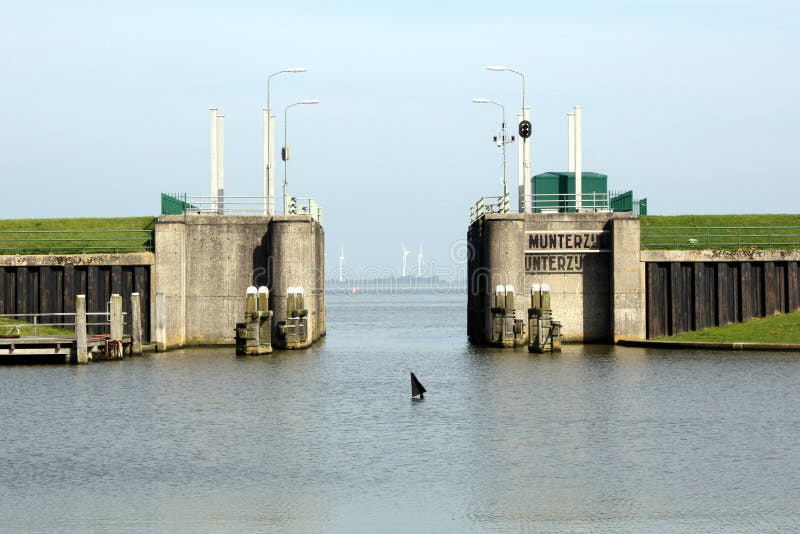 Lock and Lock Gates at Tyrley Locks on the Shropshire Union Canal in ...