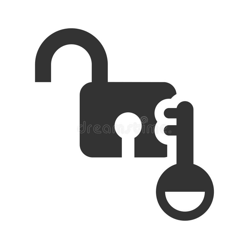 Open lock icon stock illustration. Illustration of secure - 351612986