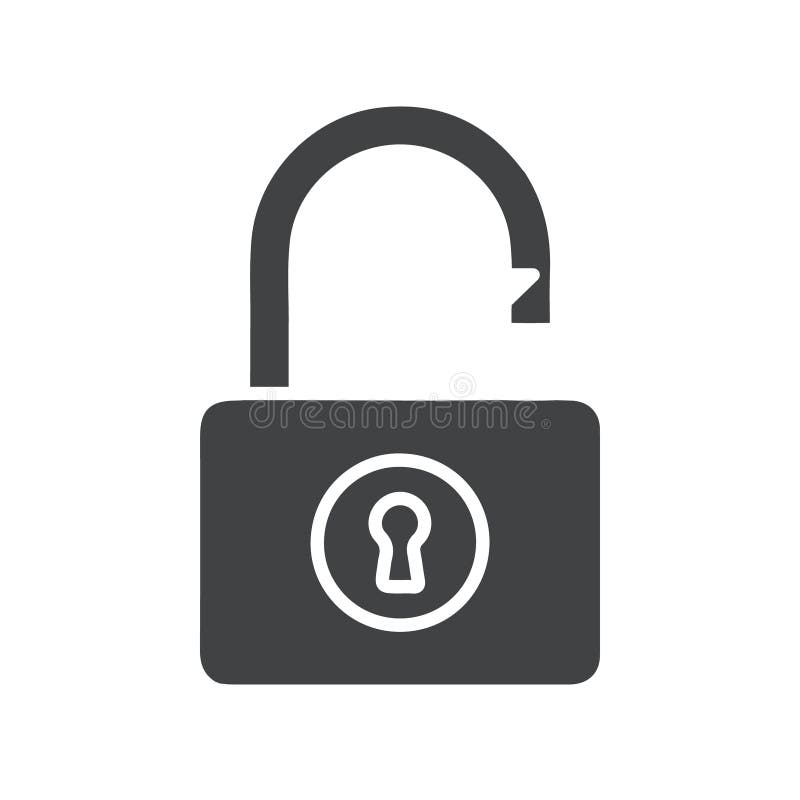 Open Lock Icon Group Symbol or Sign Vector Stock Illustration ...