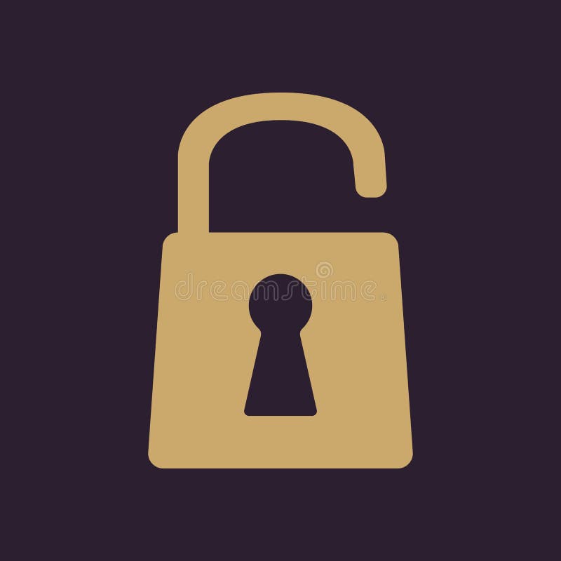 The Open Lock Icon. Lock Symbol Stock Vector - Illustration of icon ...