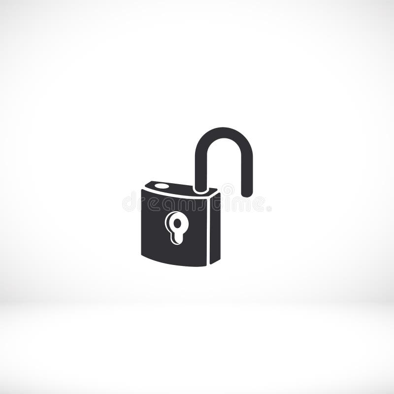 OPEN Lock Icon. Vector Eps 10 . Lorem Ipsum Flat Design Padlock Stock ...