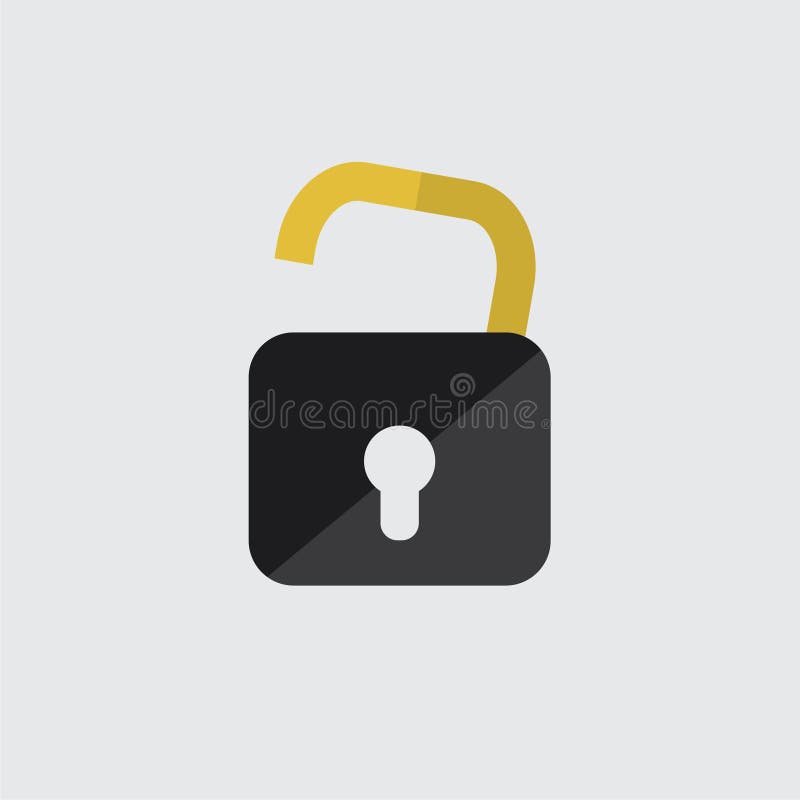 Open the lock icon stock vector. Illustration of design - 87254303
