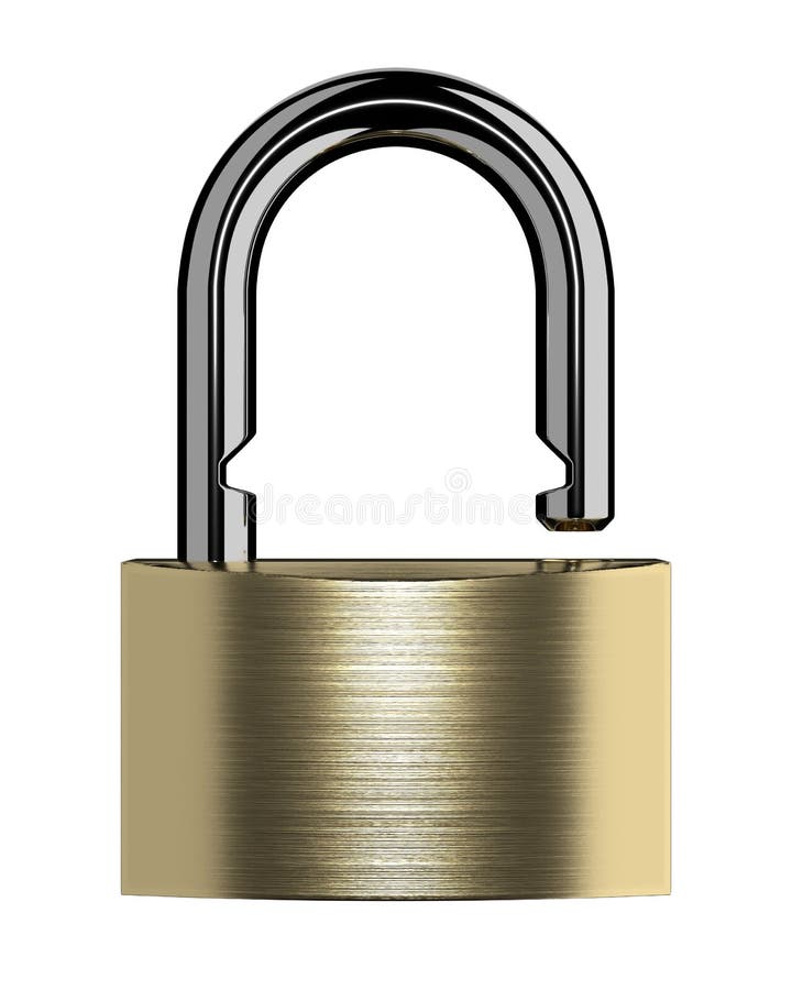 Open lock isolated stock illustration. Illustration of closed - 108522852