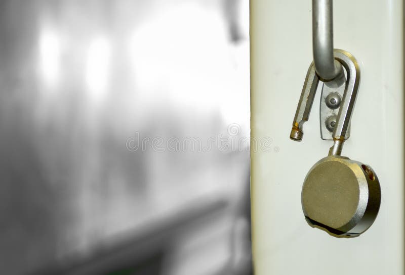 Open Lock stock photo. Image of safety, shot, lock, handle - 51171500