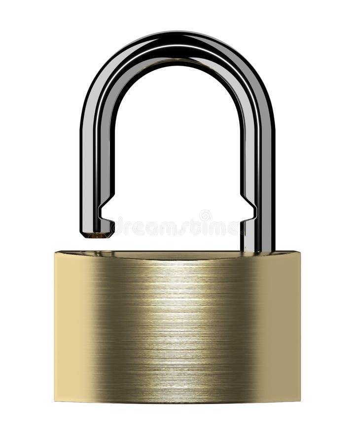 Open lock isolated stock illustration. Illustration of heavy - 89072009