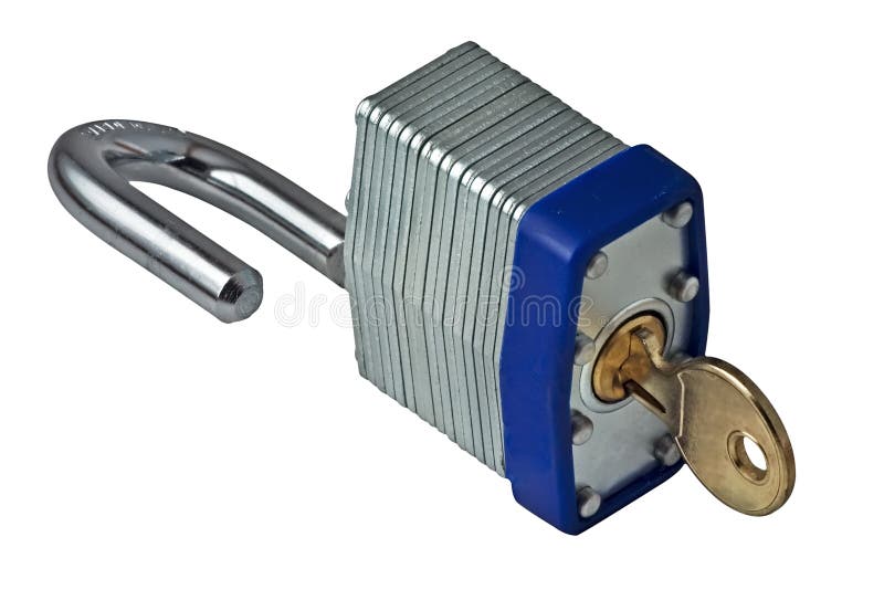Open lock and key stock image. Image of close, steal, steel - 2651343