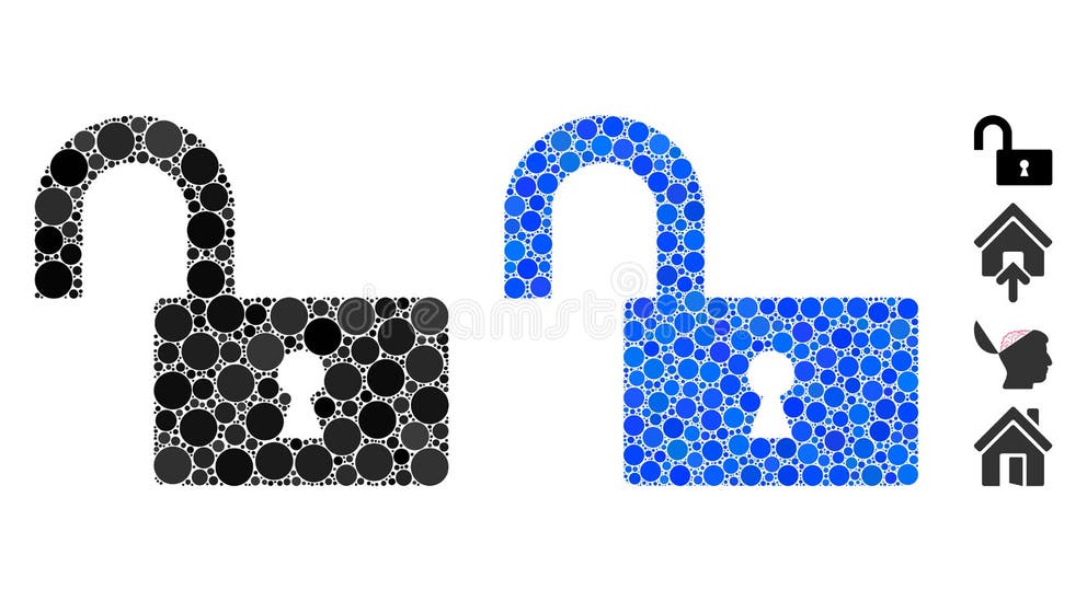 Mosaic Open Lock Icon Stock Illustrations – 334 Mosaic Open Lock Icon ...