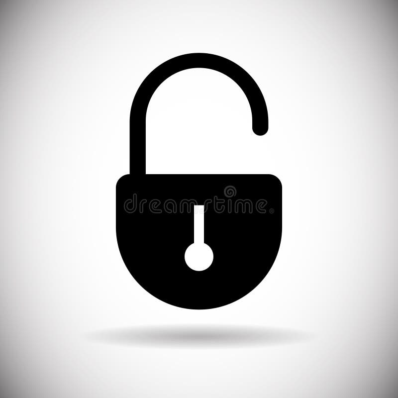 Open Lock Security Access Web Icon Set Stock Vector - Illustration of ...