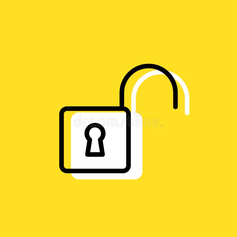 Open Lock Bottom View 3d Icons Render Illustration Stock Illustration ...