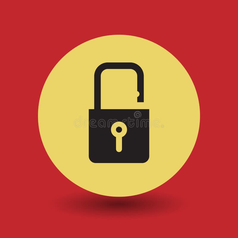 Open Lock Icon, Padlock Icon for Financial Websites and Apps Stock ...