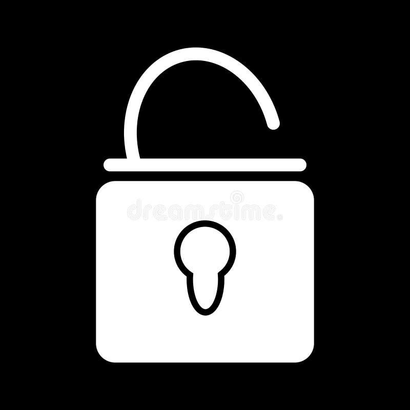 Open Lock Vector Icon. Black and White Lock Illustration. Solid Linear ... Open Lock Vector Icon. Black and White Lock Illustration. Solid Linear ...