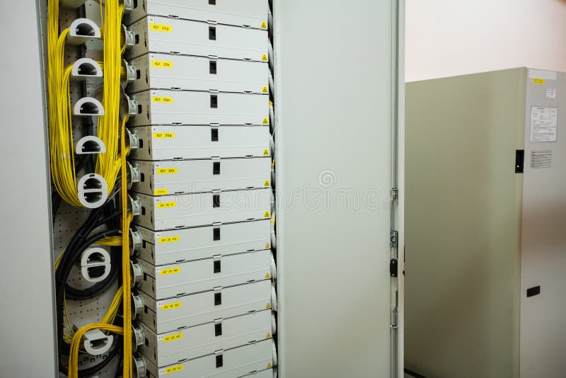 Open Locker of Rack Mounted Server Stock Image - Image of call, company ...