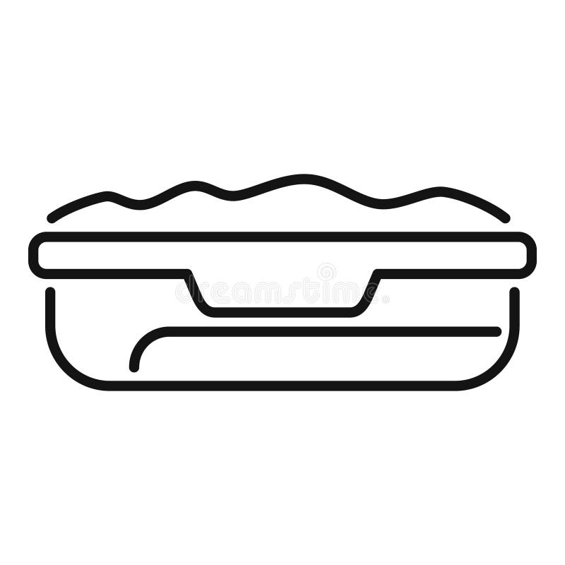 Open Lunch Box with Food Icon Thin Line for Web and Mobile, Modern ...