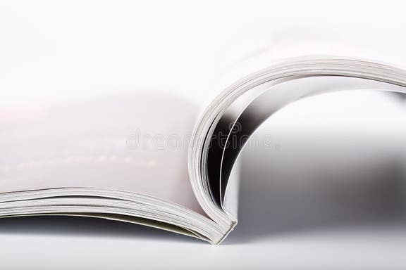 Open magazine stock photo. Image of library, brochure - 7607720