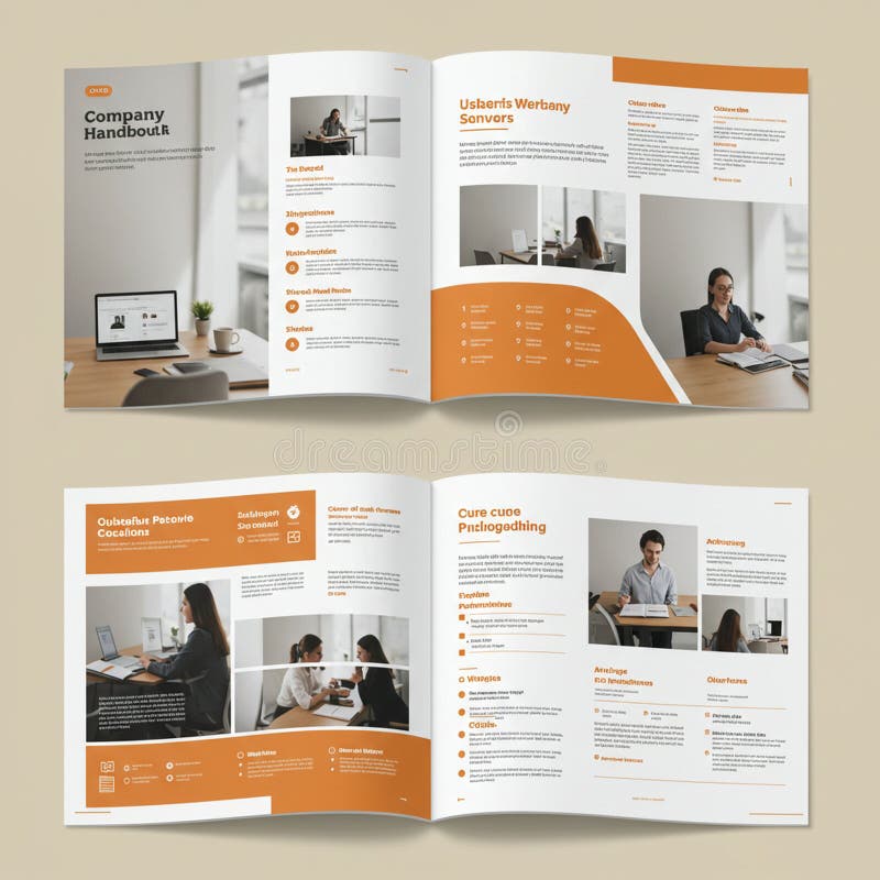 Open Magazine Featuring Business Content and Design Layouts. the Pages ...