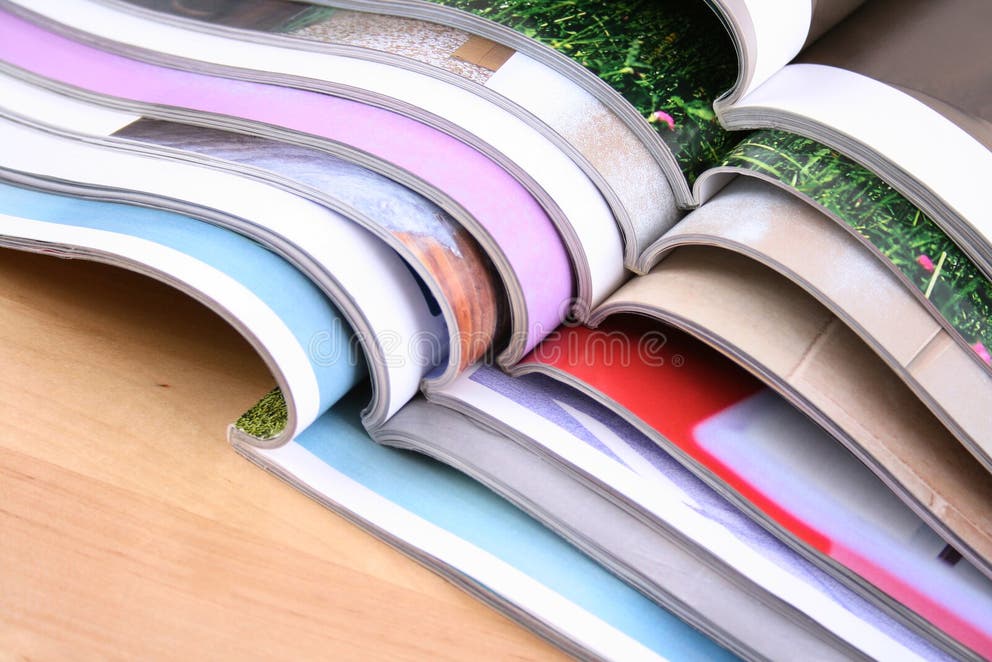 Open magazines stock image. Image of journalist, article - 3777071