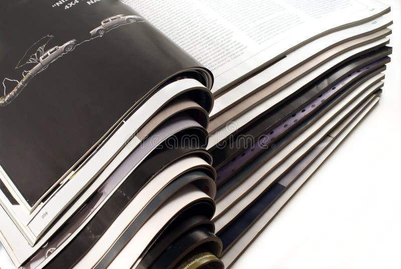 Open magazines stock image. Image of paper, education - 8586121