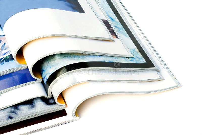 Open Magazines Isolated On White Background Picture. Image: 8484381