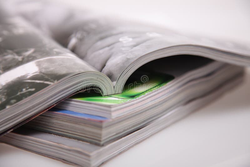 Open magazines stock image. Image of document, open, print - 39850661