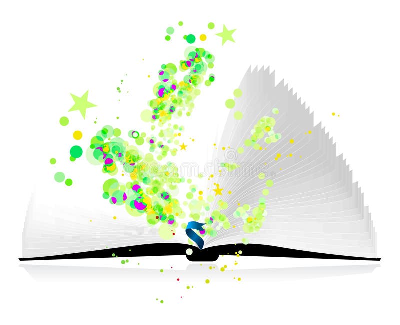 Old open magic book stock vector. Illustration of history - 42239983