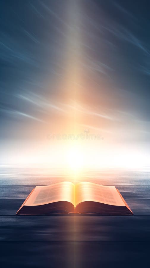 An Open Magic Book with Bright Sparkling Light Rays. Stock Illustration ...