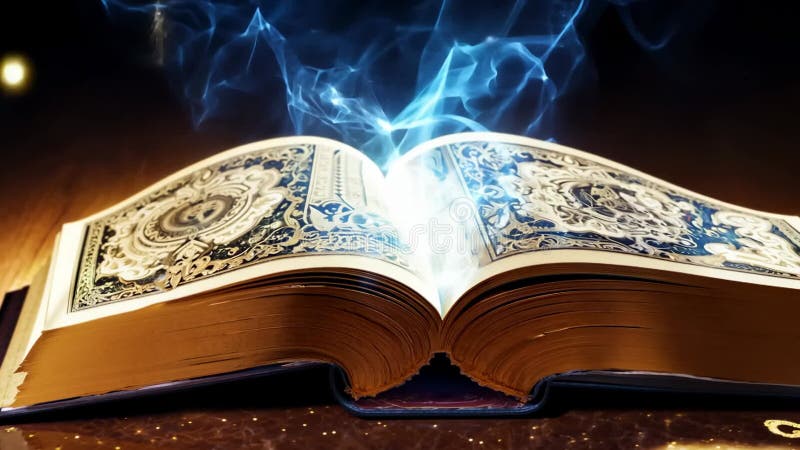 Magic Book of Fairy Tales and Mystic Stories. with Glowing Light Rays ...