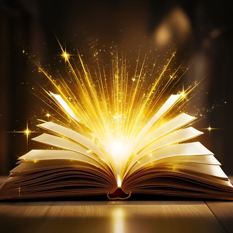 Open Book with Flower Bouquet on Copy Space Background Stock ...