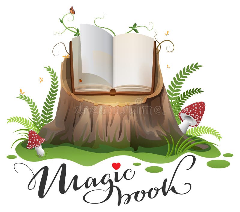 Old open magic book stock vector. Illustration of history - 42239983