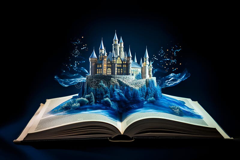 Magical Bookstore or Library Stock Photo - Image of books, magical ...