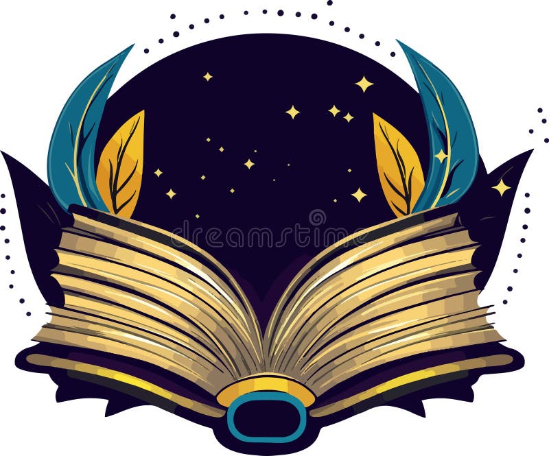Open Magical Book stock vector. Illustration of decorative - 339707776