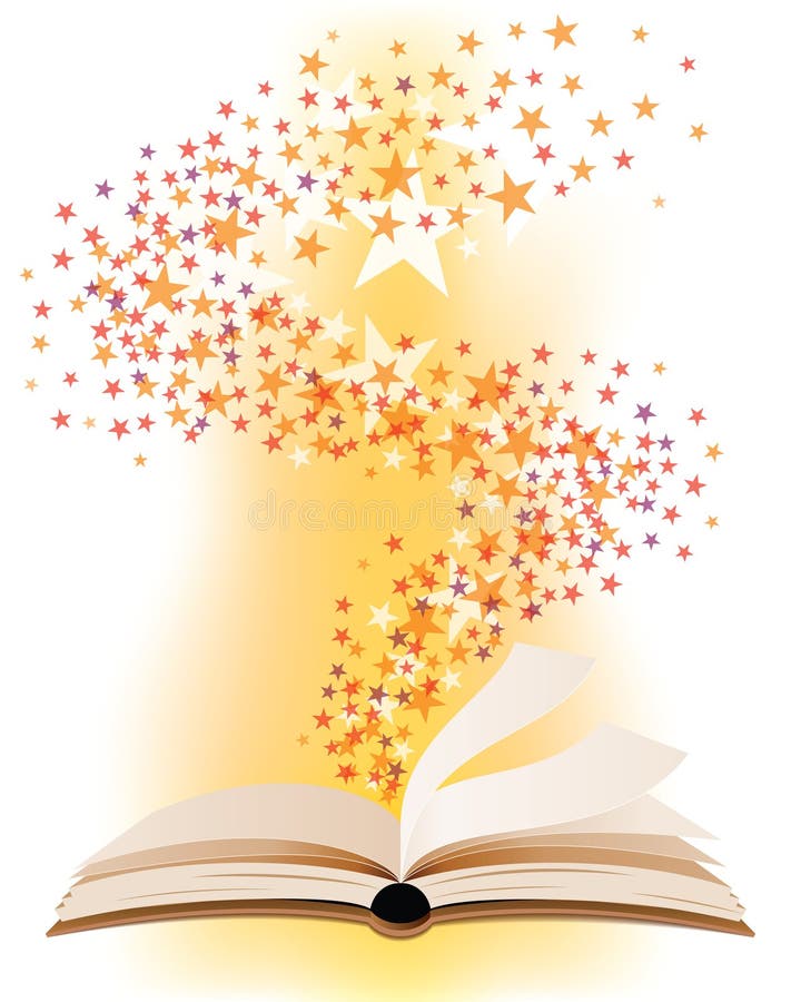 Open Magisch Boek vector illustratie. Illustration of godsdienstig ...