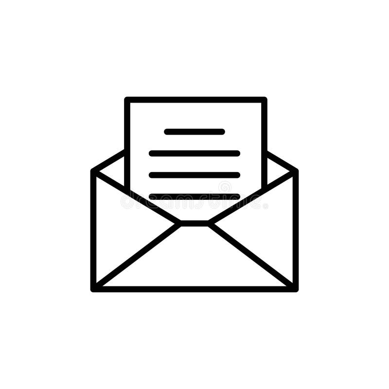 Open Mail Envelope Icon Perfect for Communication and Email Stock ...