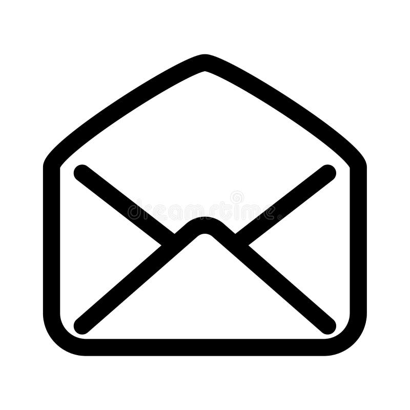 Open Mail Envelope Icon. Symbol of Read E-mail Communication or Post ...