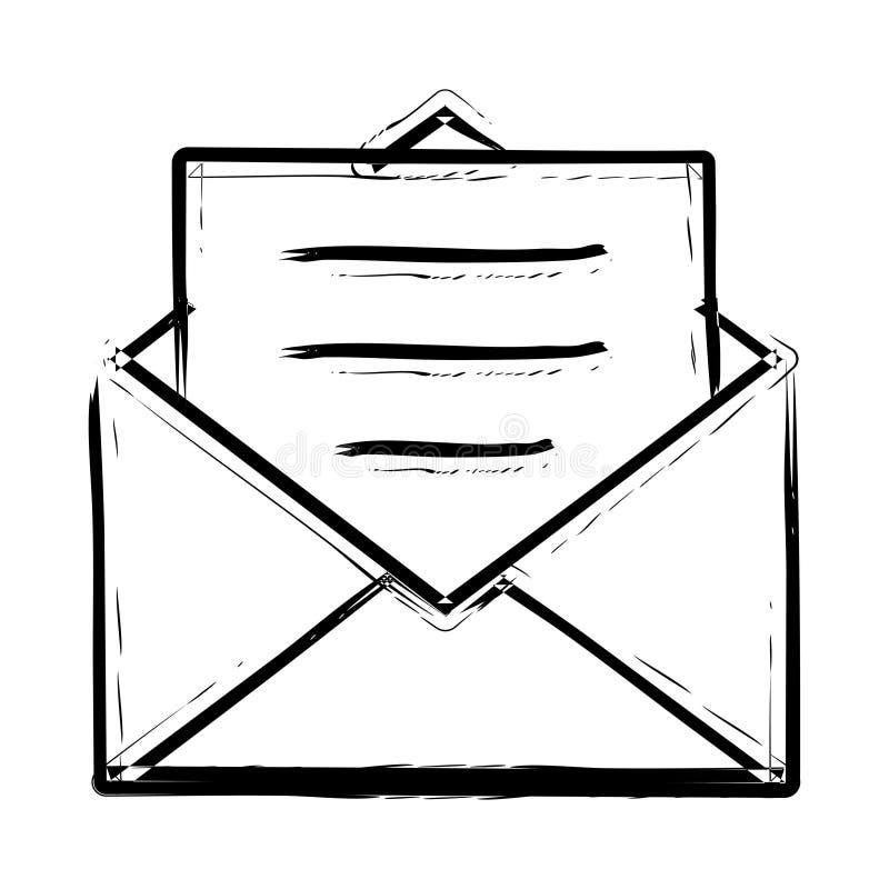 Open Mail Glyph Color Flat Vector Icon Stock Vector - Illustration of ...