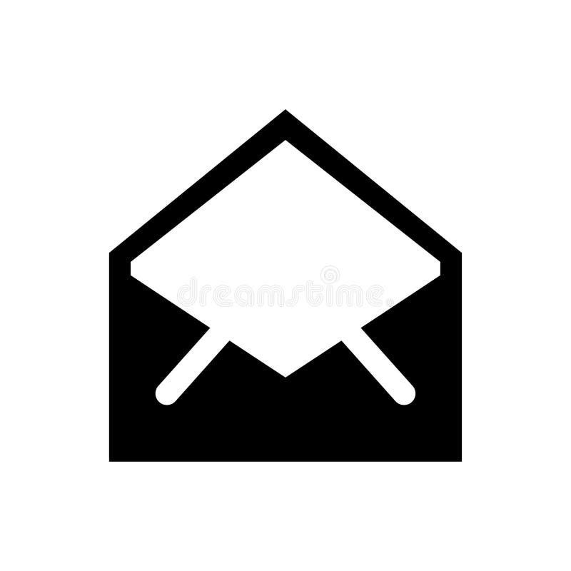 Open Mail Icon stock vector. Illustration of vector - 192458864