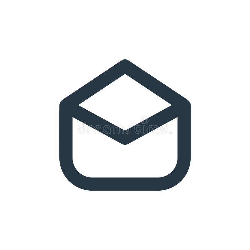 Open Mail Icon Vector from Email Concept. Thin Line Illustration of ...
