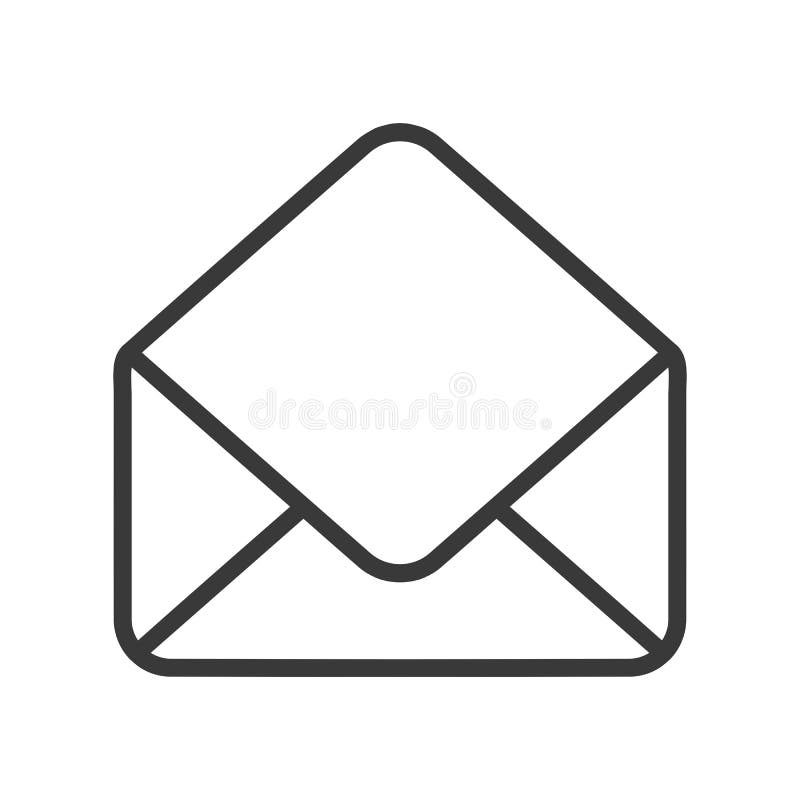 Open Mail Icon Vector stock vector. Illustration of internet - 161465934