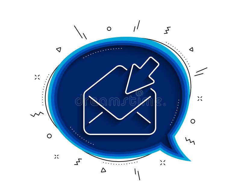 Open Mail Line Icon. View Message Correspondence Sign. Vector Stock ...