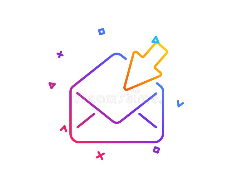 Open Mail Line Icon. View Message Correspondence Sign. Vector Stock ...