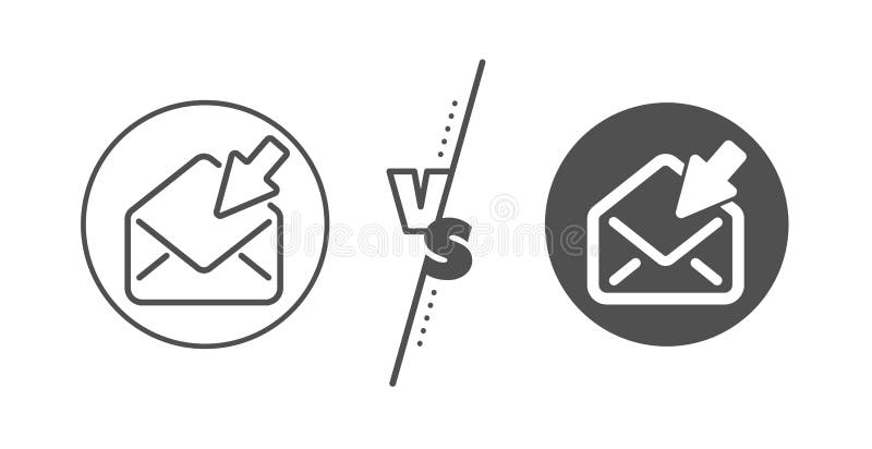 Open Mail Line Icon. View Message Correspondence Sign. Vector Stock ...