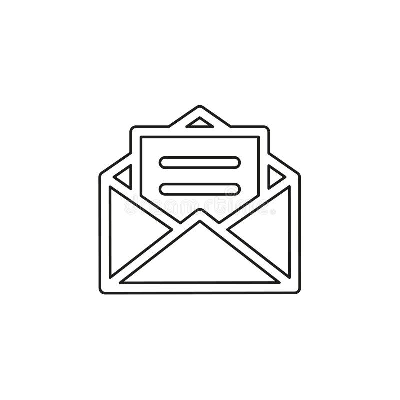 Open Mail vector icon stock vector. Illustration of message - 155442931