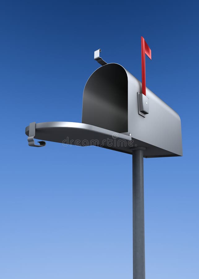 Open mailbox stock illustration. Illustration of service - 1620906