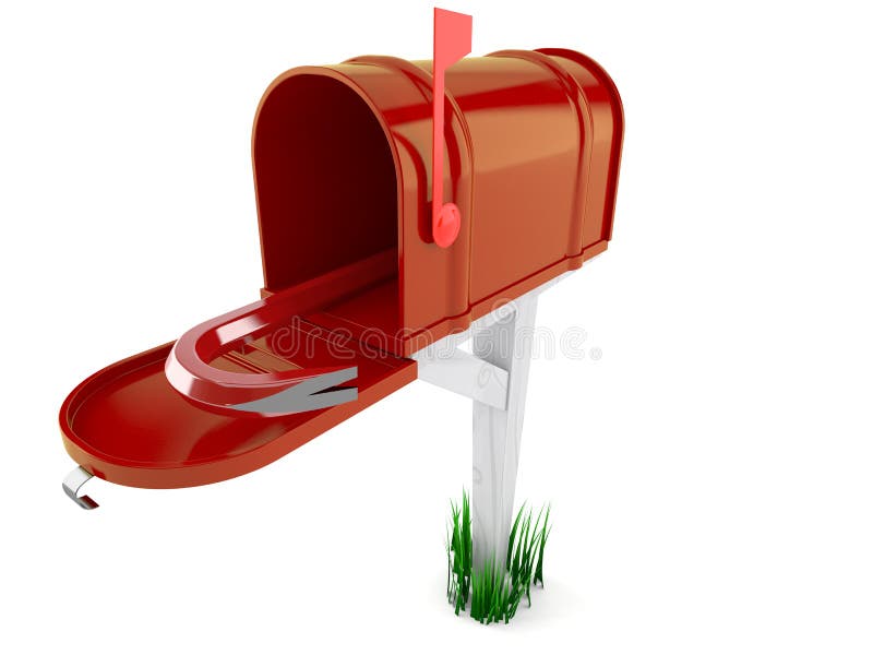 Open Mailbox with Letter Outside Logo Design. Postal Service Objects ...