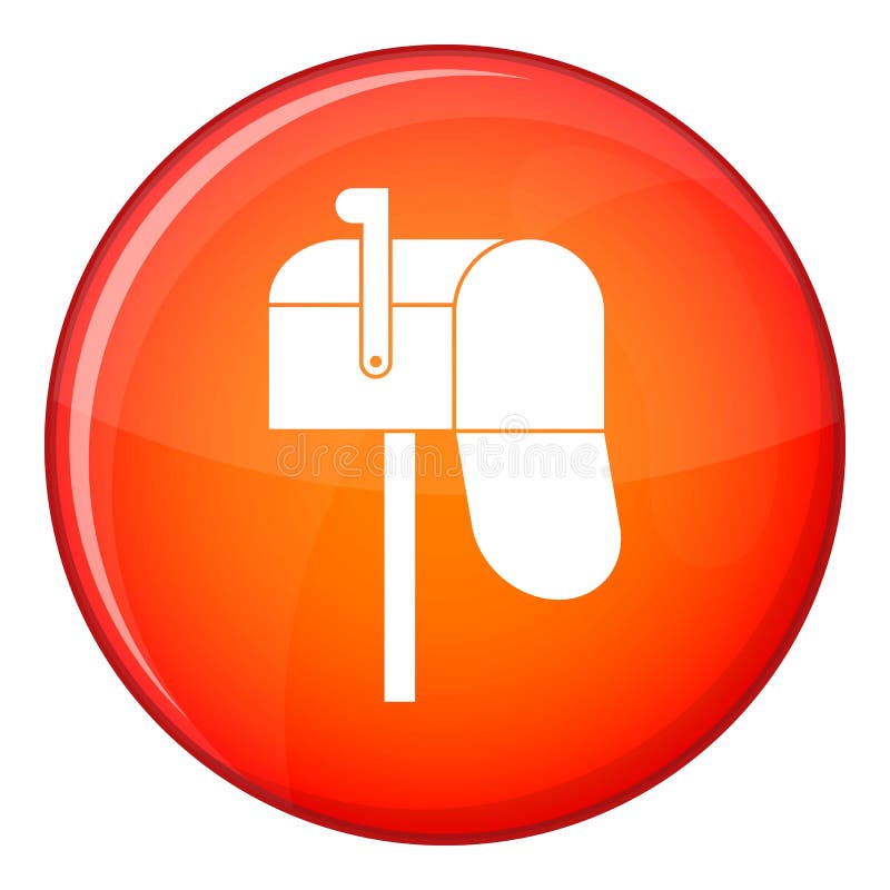 Open Mailbox Icon, Flat Style Stock Vector - Illustration of mail ...