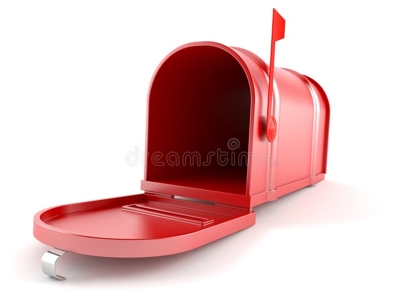 Open Mailbox with E-mail Sign (clipping Path Included) Stock ...