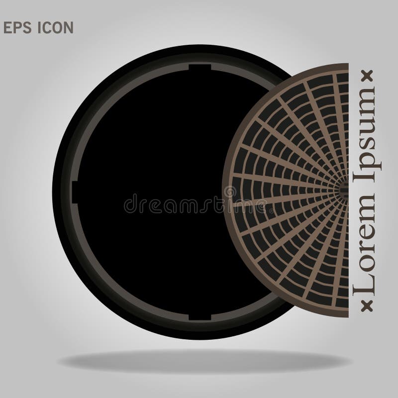 An Open Manhole with Steps Leading Down. Street Manhole Open on a White ...