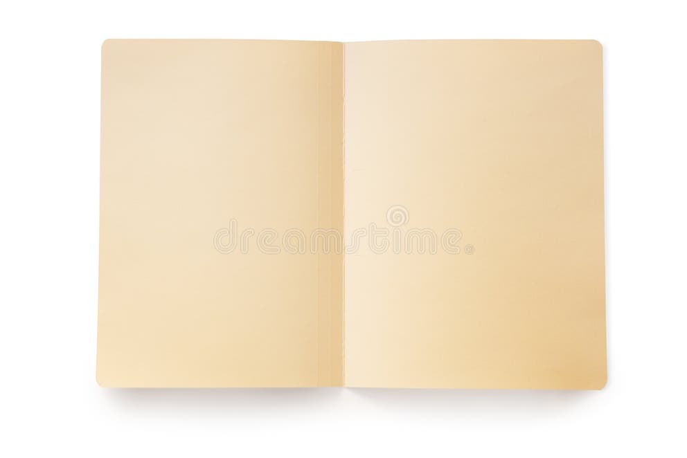 Open Manila Folder (with Path) Stock Photo - Image of empty, manilla ...